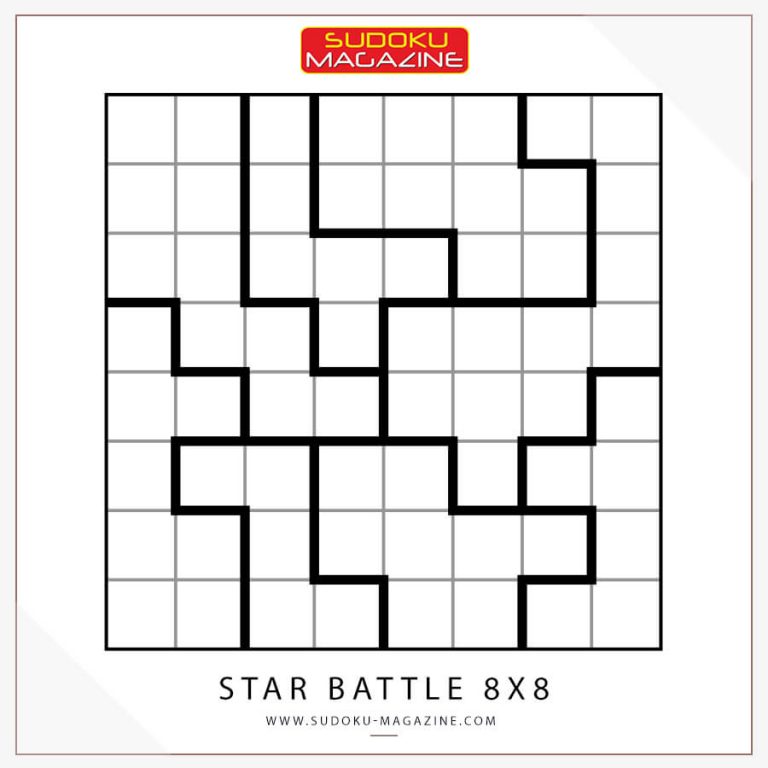 Free Daily Puzzle: Star Battle 8×8 (0004) – Sudoku Magazine