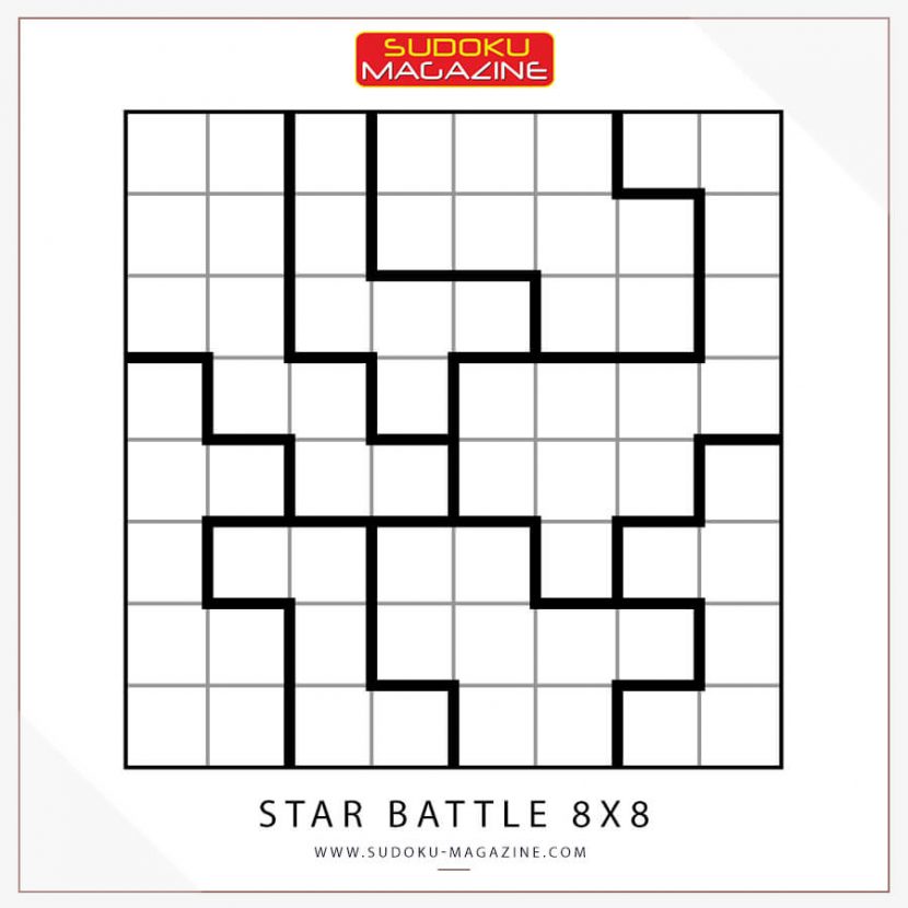 Free Daily Puzzle: Star Battle 8×8 (0004) – Sudoku Magazine