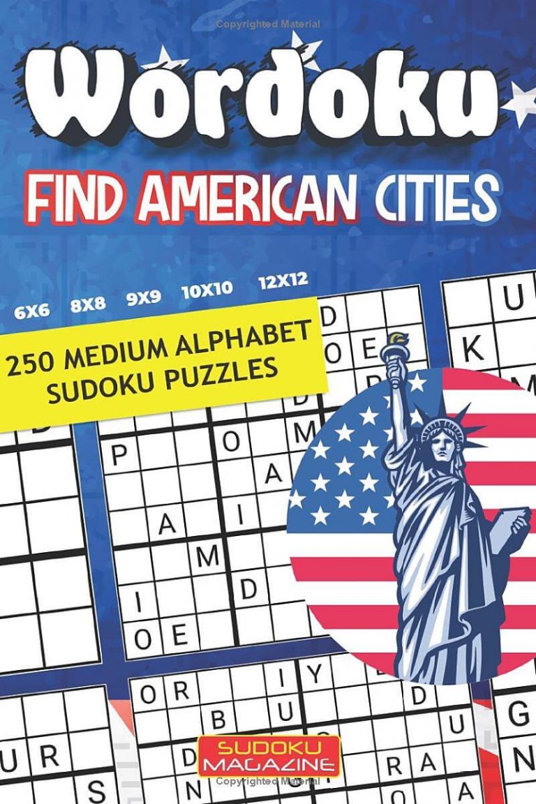 Wordoku. Find American Cities: 250 Medium Alphabet Sudoku Puzzles ...