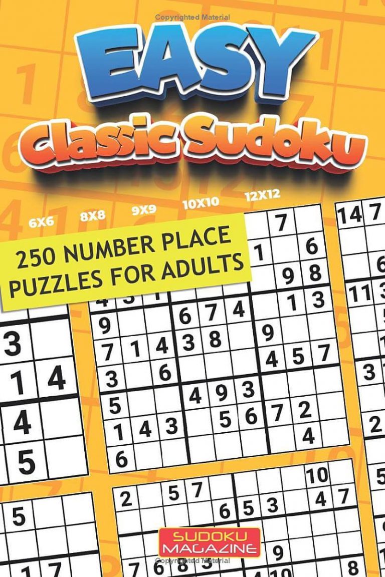 Easy Classic Sudoku: 250 Number Place Puzzles for Adults – Sudoku Magazine