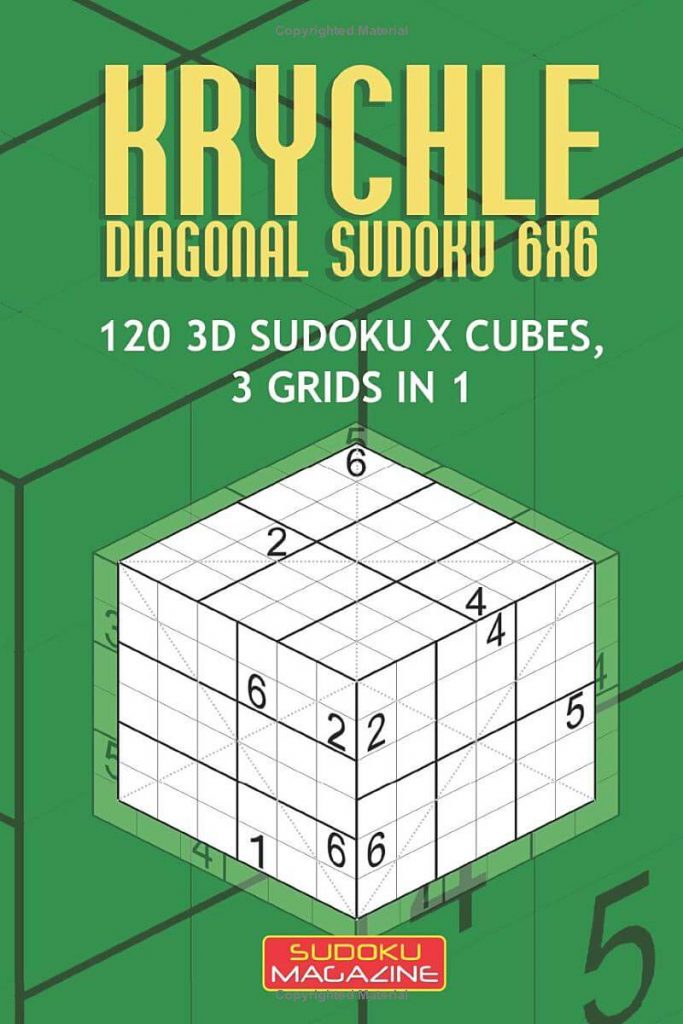 Krychle Diagonal Sudoku 6×6: 120 3D Sudoku X Cubes, 3 grids in 1 ...