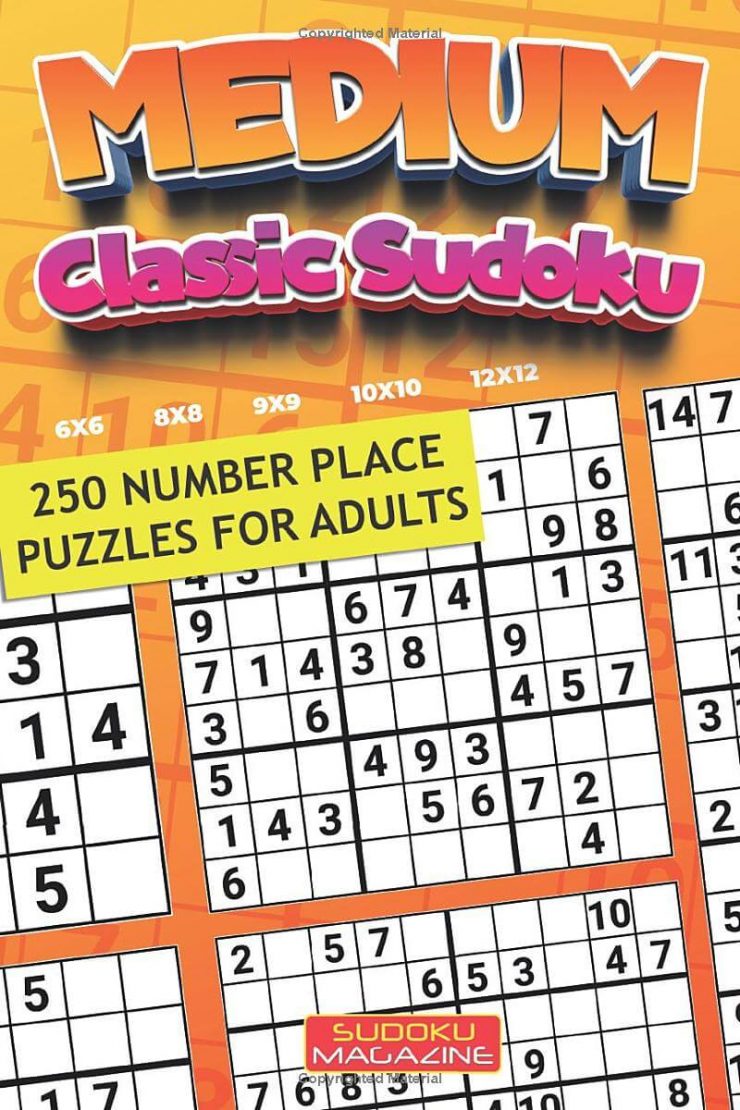 Medium Classic Sudoku: 250 Number Place Puzzles for Adults – Sudoku ...