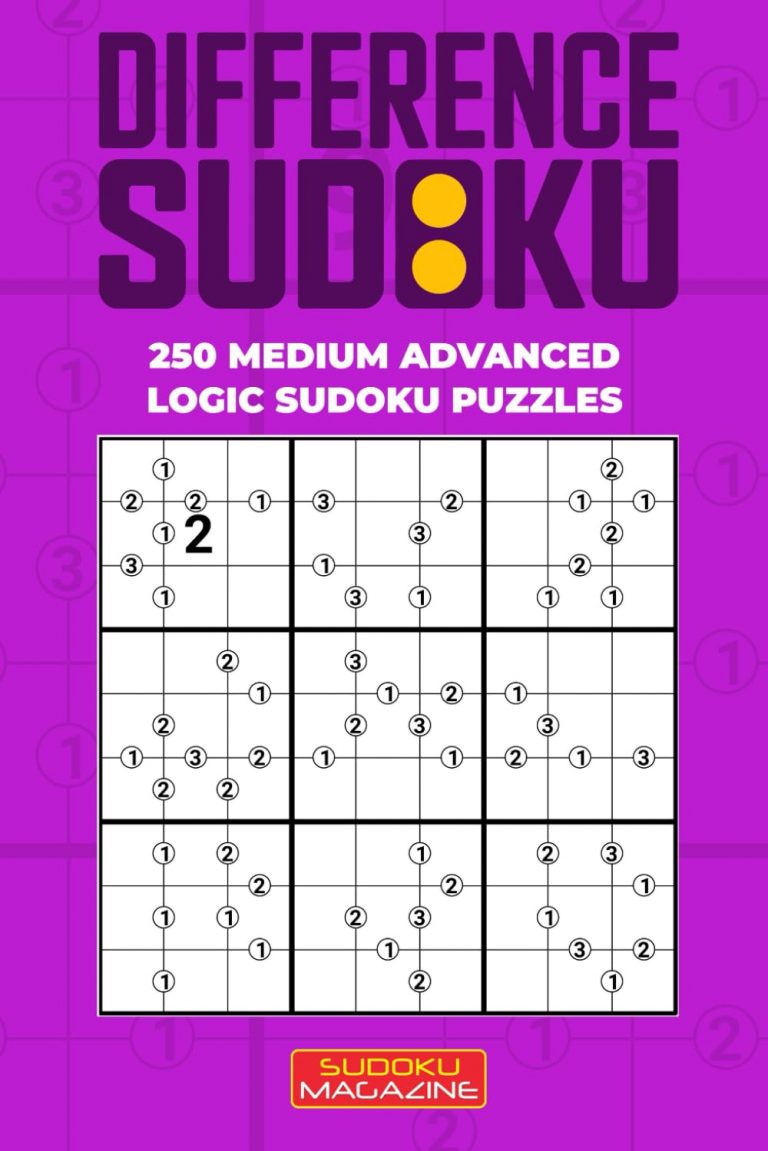 Difference Sudoku: 250 Medium Advanced Logic Sudoku Puzzles – Sudoku ...