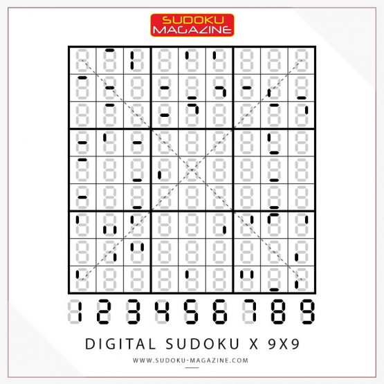 Free Daily Sudoku: Digital Sudoku X 9×9 (0032) – Sudoku Magazine